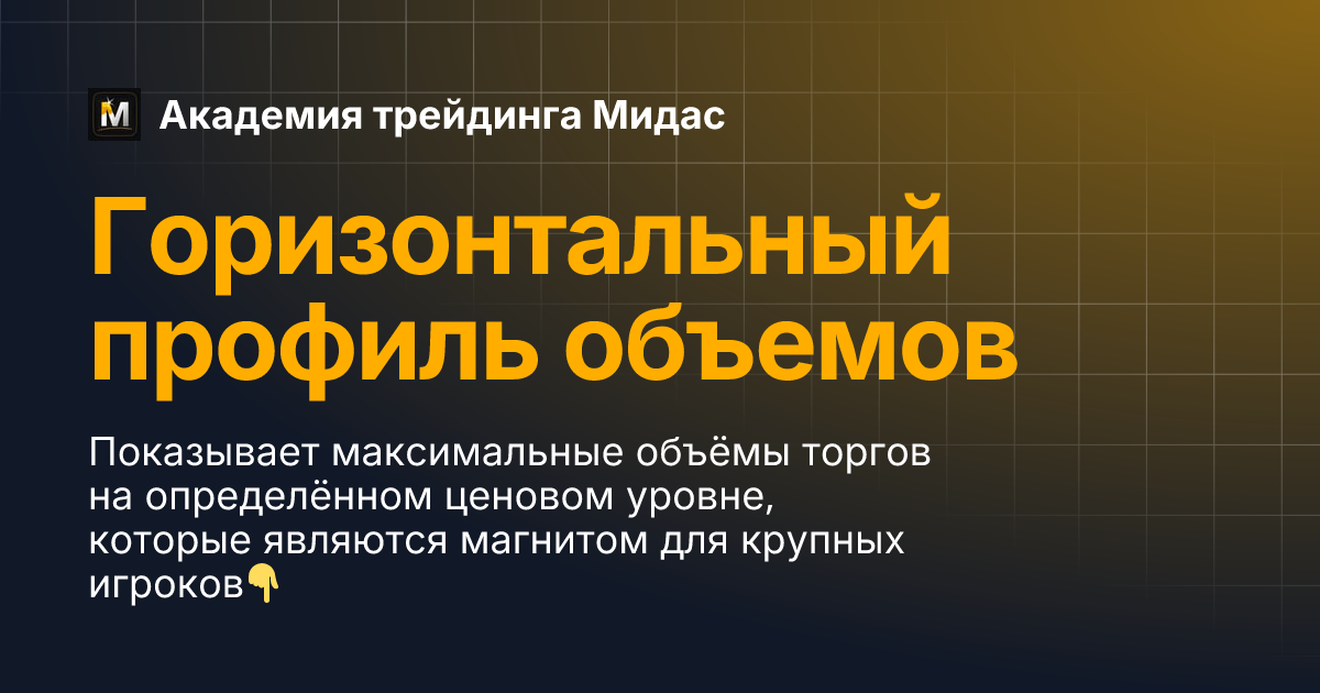 Горизонтальный профиль объемов | Академия трейдинга Мидас